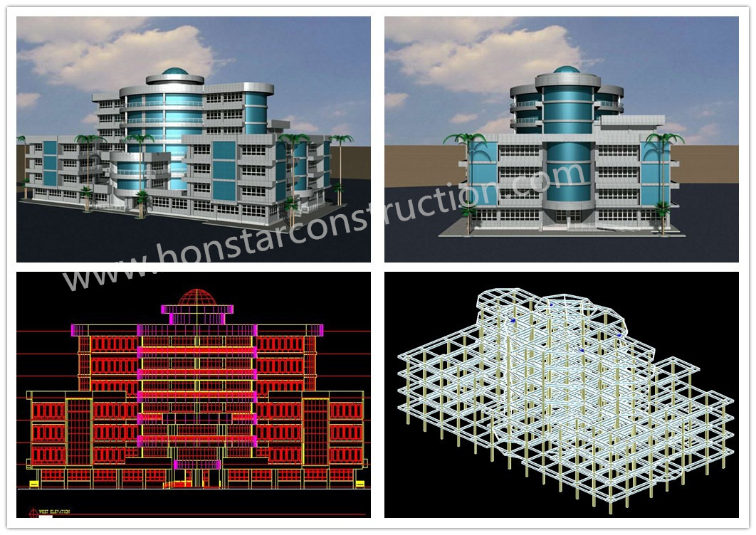 Modern Prefabricated Commercial Metal Office Building Construction for Sale