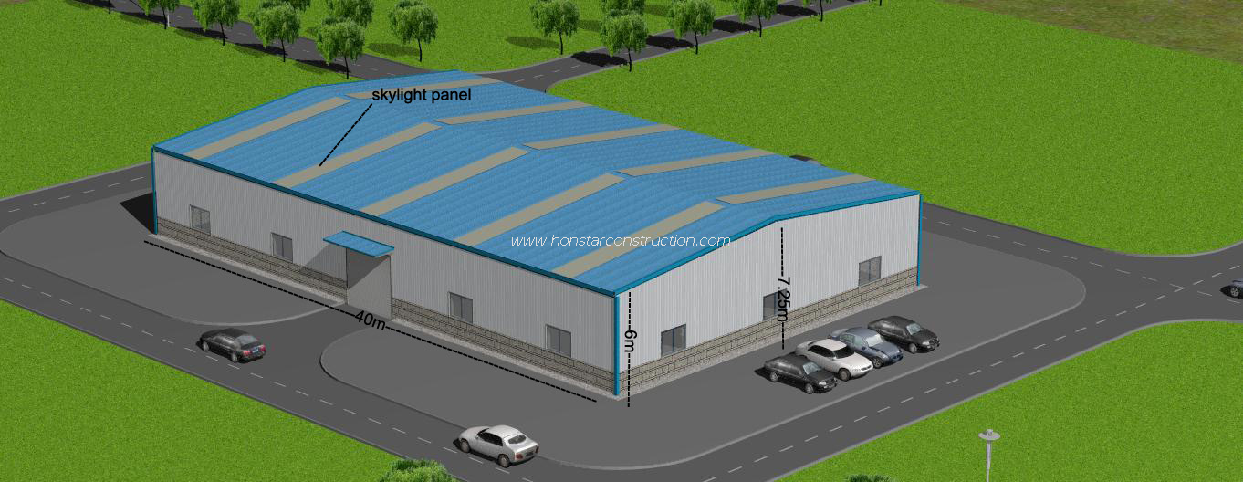 40m X 25m X 6m Prebuilt Warehouse From Best Prefab House Companies Near ...